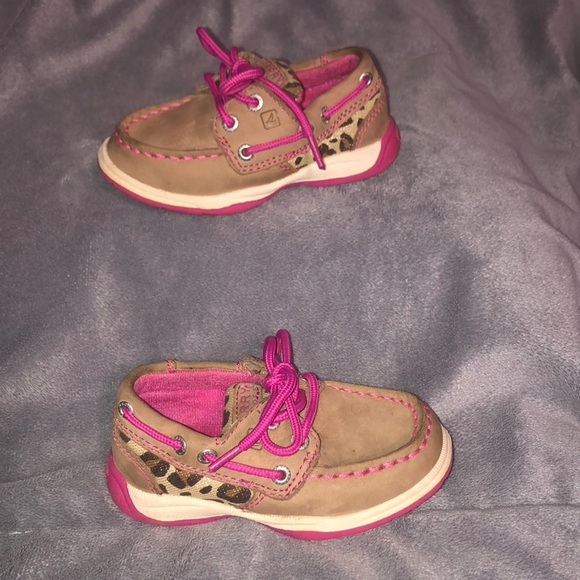 Sperry | Shoes | Sperry Topsider Boat Shoes Animal Print Toddler Girls ...